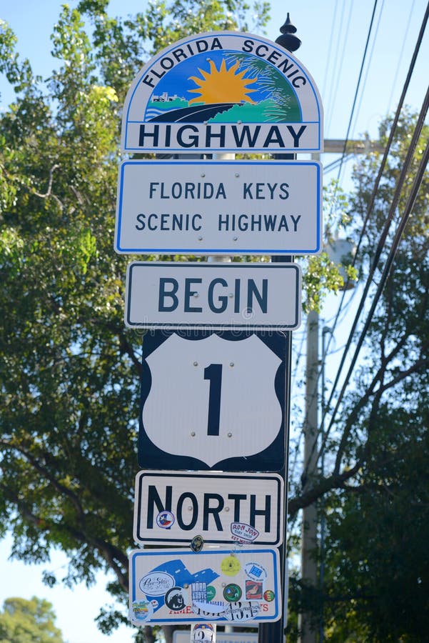 US Route 1 Starting Point, Key West, Florida Editorial Stock Photo ...