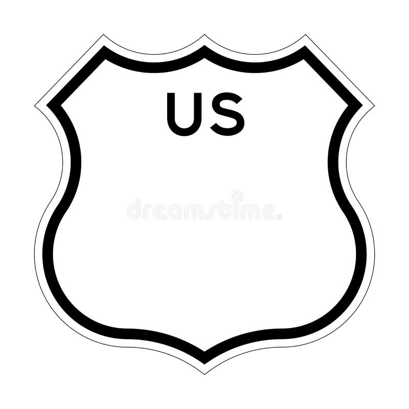US route blank sign stock illustration. Illustration of america - 240555416