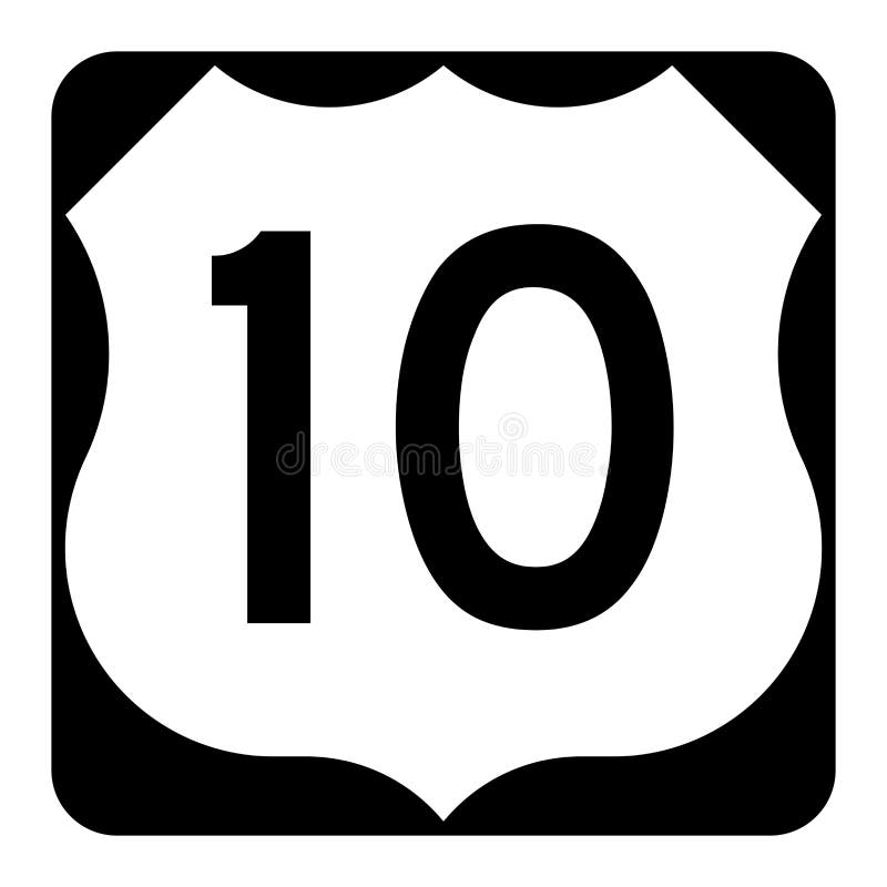 US route 10 sign stock illustration. Illustration of classic - 164084215