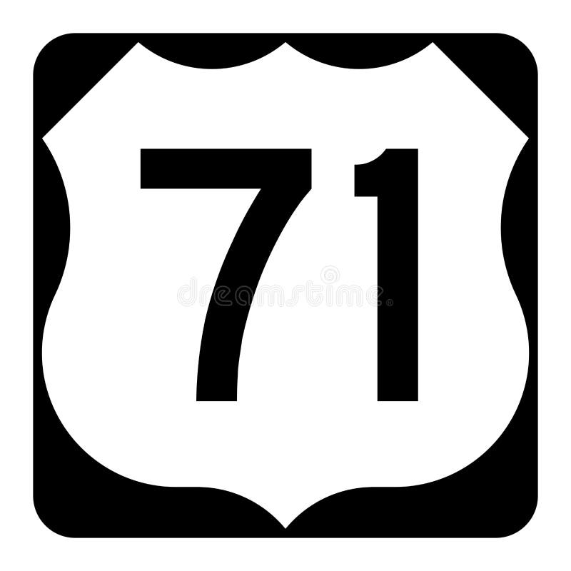 US route 71 sign stock illustration. Illustration of isolated - 165303885