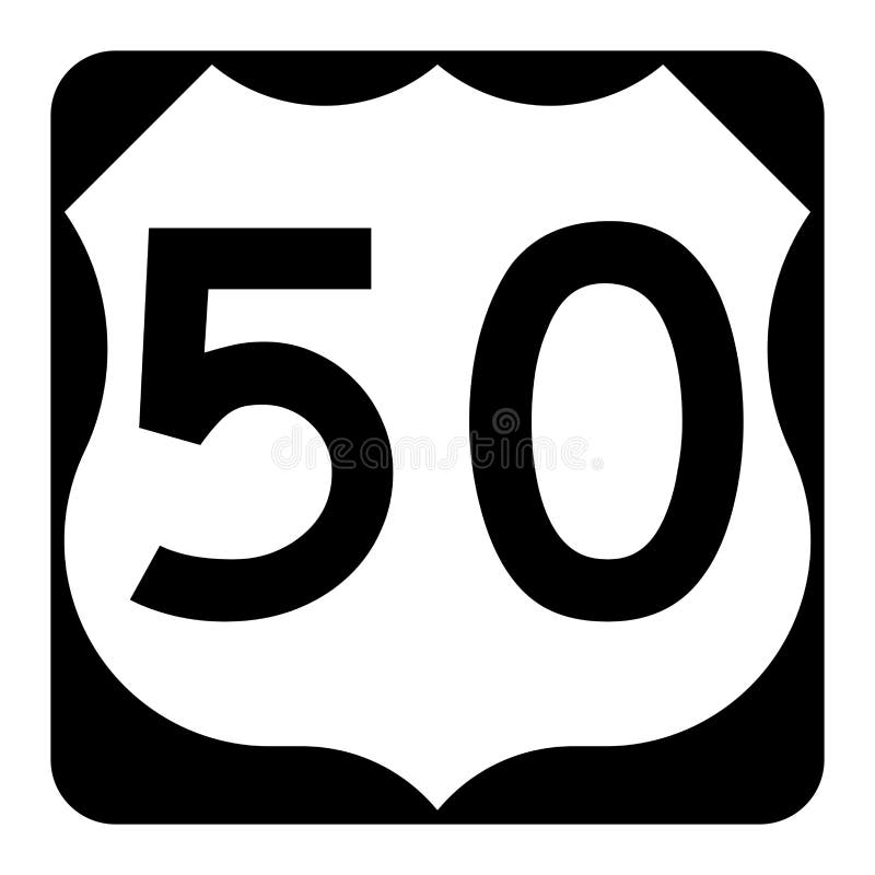 US route 50 sign stock illustration. Illustration of icon - 164955536