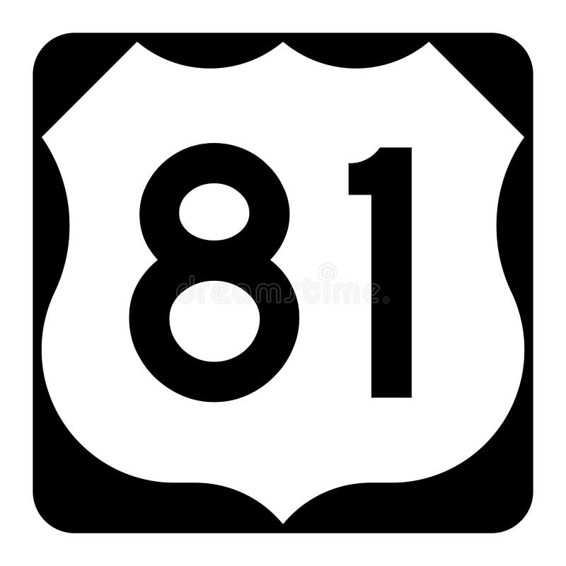 US route 81 sign stock illustration. Illustration of shield - 165303826