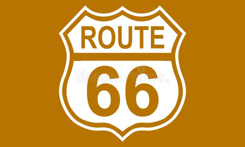 US Route 66 Sign, Shield Sign with Route Number and Text Stock ...