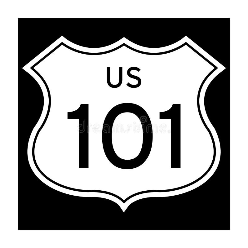 US 101 Route Sign. Vector Illustration Decorative Design Stock Vector ...