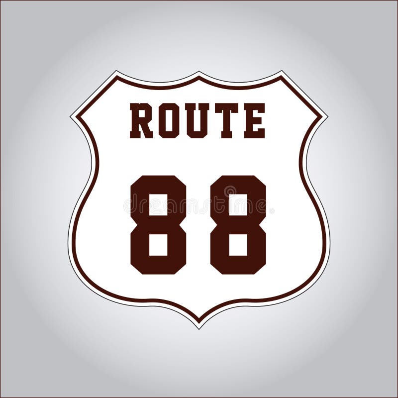 US Route 88. Vector Illustration Decorative Design Stock Vector ...