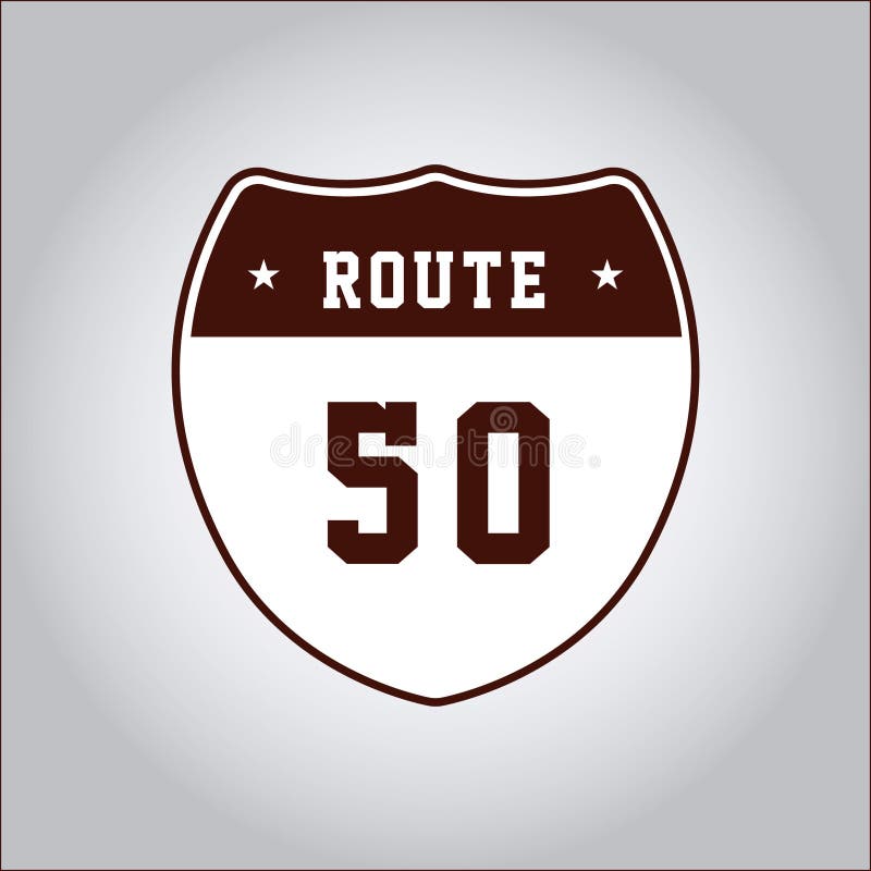 US Route 50. Vector Illustration Decorative Design Stock Vector ...