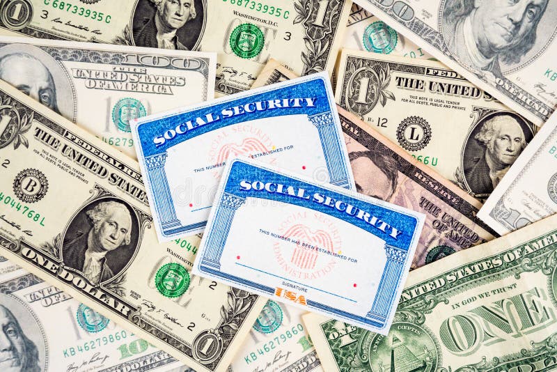 Us Social Security Cards and Dollar Editorial Photography - Image of ...