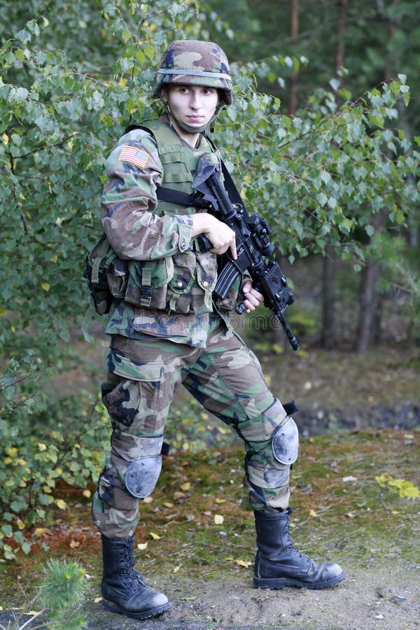 US soldier stock photo. Image of army, killer, woodland - 20881978