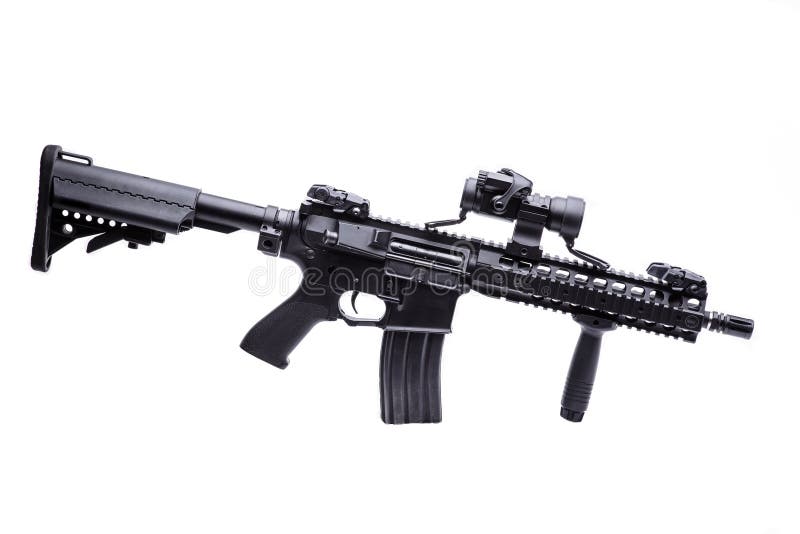 US Automatic Machine Gun.Top View Stock Image - Image of arms, rifle ...