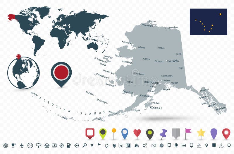 Alaska Map Transparent Background Stock Illustrations – 56 Alaska Map ...
