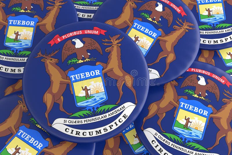 Michigan Flag Badges Stock Illustrations – 8 Michigan Flag Badges Stock ...