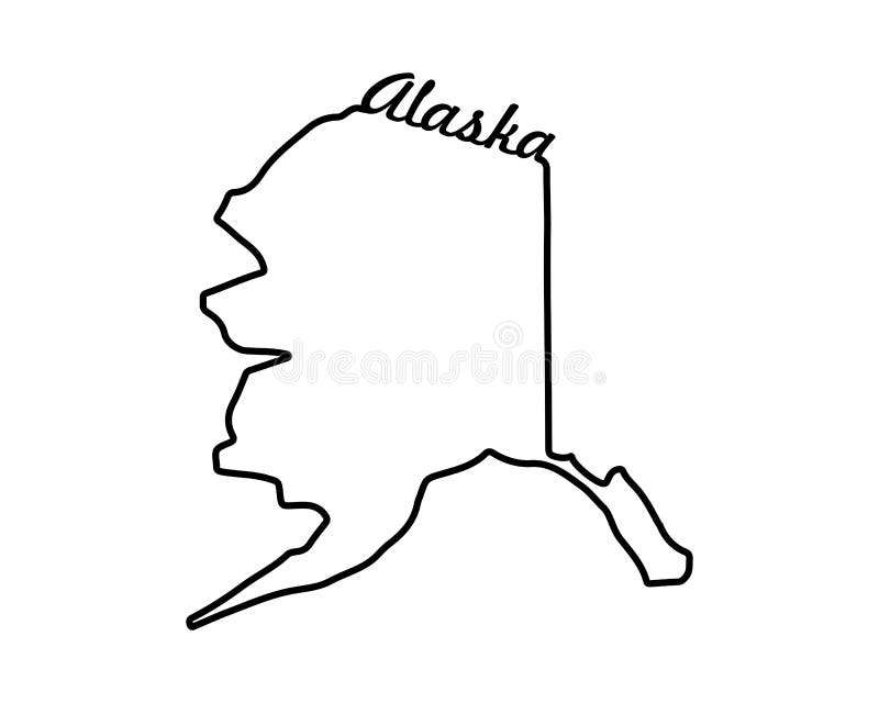 US State Map. Alaska Outline Symbol. Vector Illustration Stock Vector ...