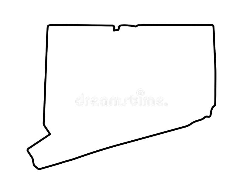 US State Map. Connecticut Outline Symbol. Vector Illustration Stock ...