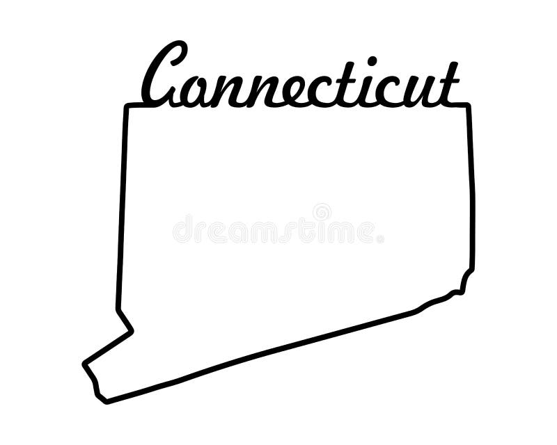 US State Map. Connecticut Outline Symbol. Vector Illustration Stock ...
