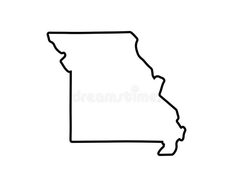 Missouri Outline Symbol. US State Map. Vector Illustration Stock Vector ...