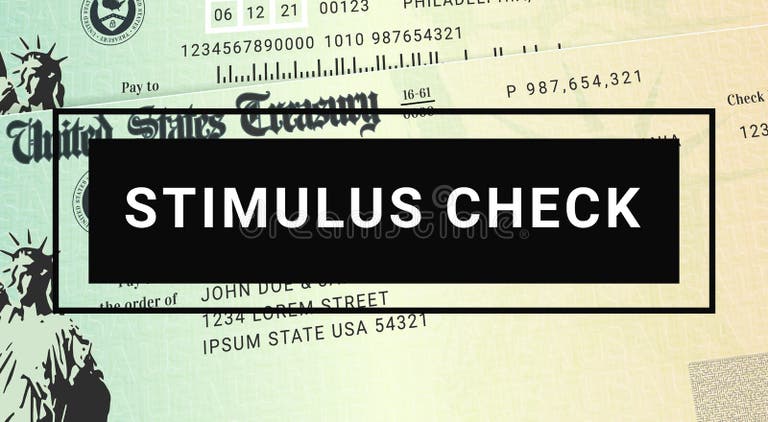 US Stimulus check update. stock photo. Image of financial - 209463206