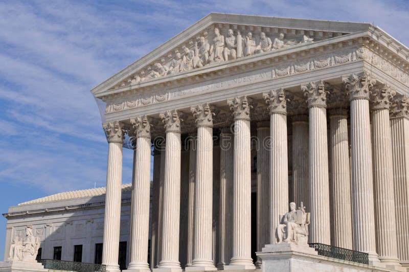 US Supreme Court in Washington DC Stock Image - Image of colums ...