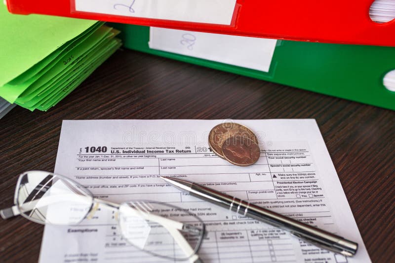 US Tax Form 1040 for Individual Editorial Stock Photo - Image of ...