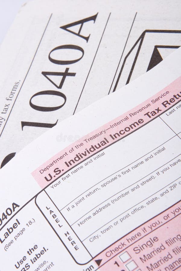 US Tax Forms stock photo. Image of 1040a, april, government - 2345816