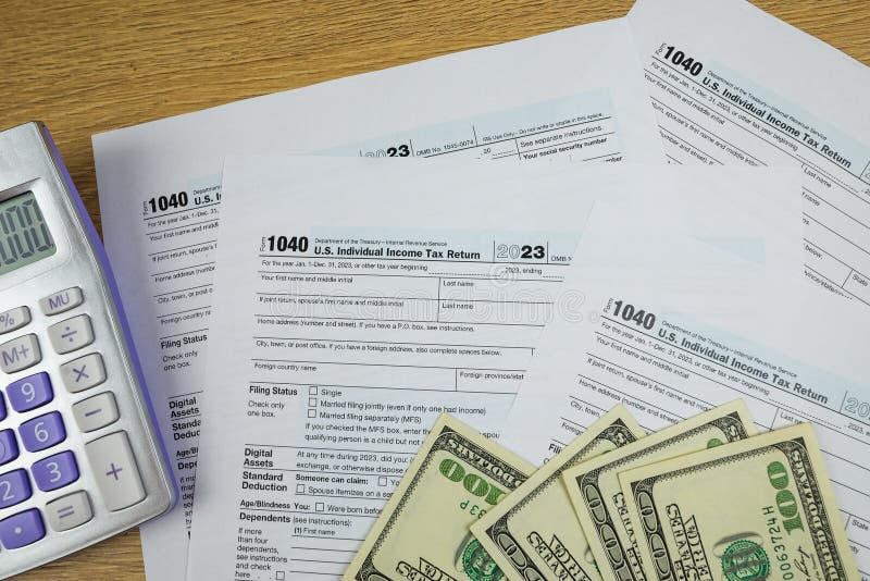 Us Tax Forms 1040. for 2023, Business Tax Time Editorial Photography ...