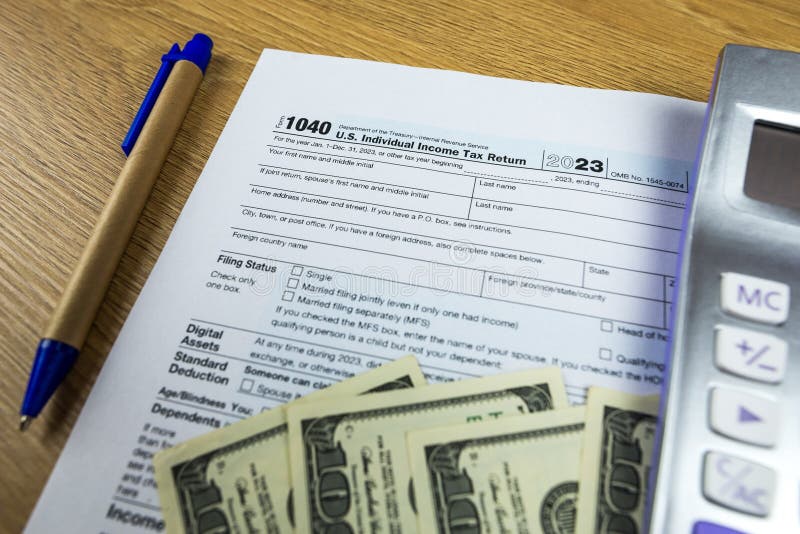Us Tax Forms 1040. for 2023, Business Tax Time Editorial Photography ...