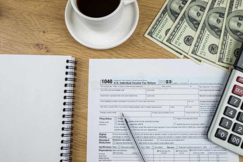 Us Tax Forms 1040. for 2023, Business Tax Time Editorial Photo - Image ...