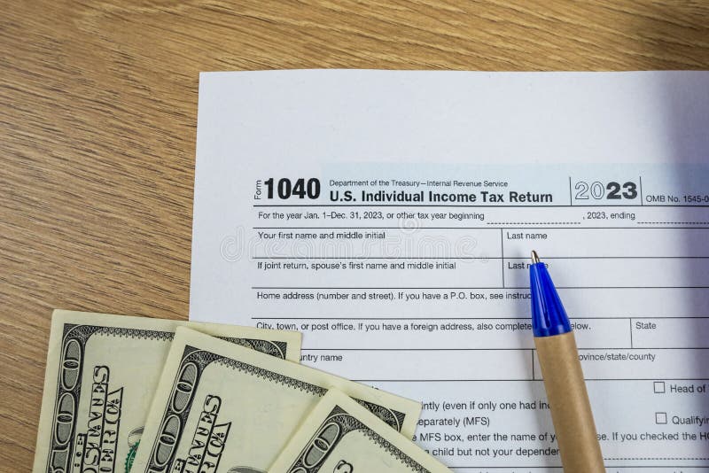 Us Tax Forms 1040. for 2023, Business Tax Time Concept Editorial Stock ...