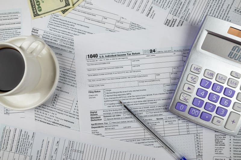 Us Tax Forms 1040. 2024 Year, Business Tax Time Editorial Photo - Image ...