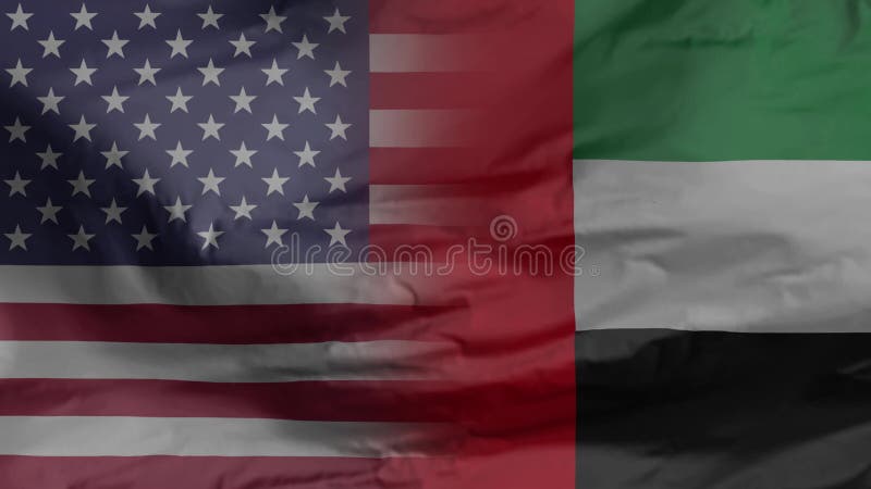 US and UAE flag stock video. Video of finance, trade - 236451009