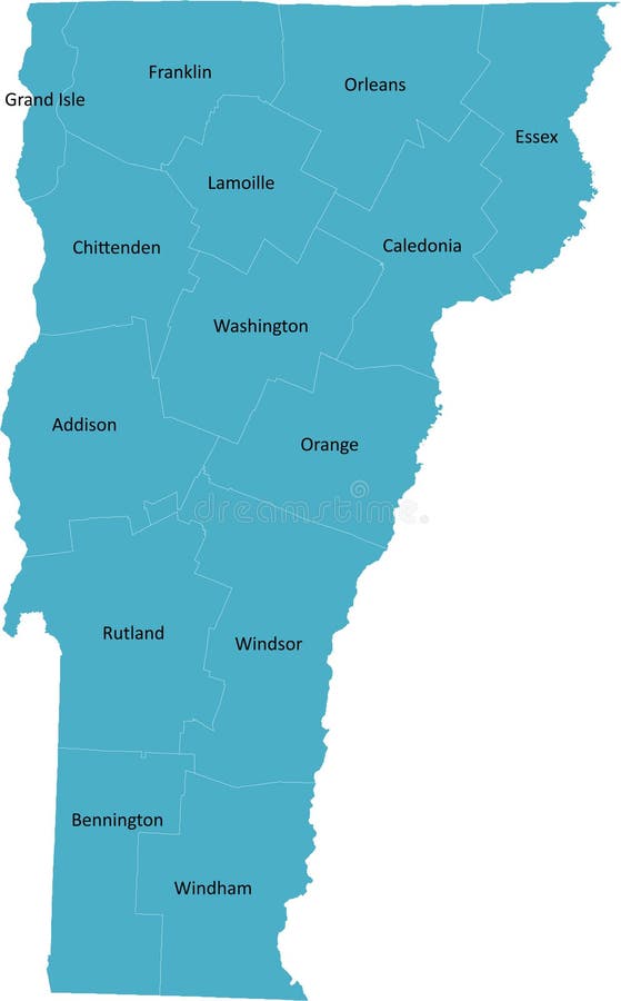 US Vermont county map stock vector. Illustration of pattern - 280696933