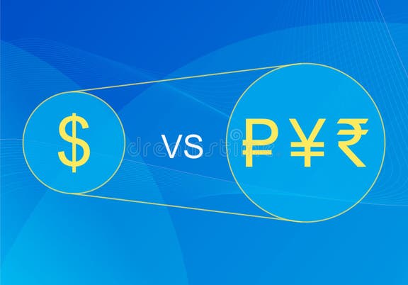 US vs Ruble Yuan Rupee stock vector. Illustration of ruble - 272928927