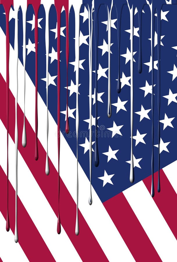 Melting USA Flag stock illustration. Illustration of melt - 9174954