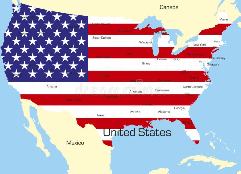 USA and Canada Large Detailed Political Map with States, Provinces and ...