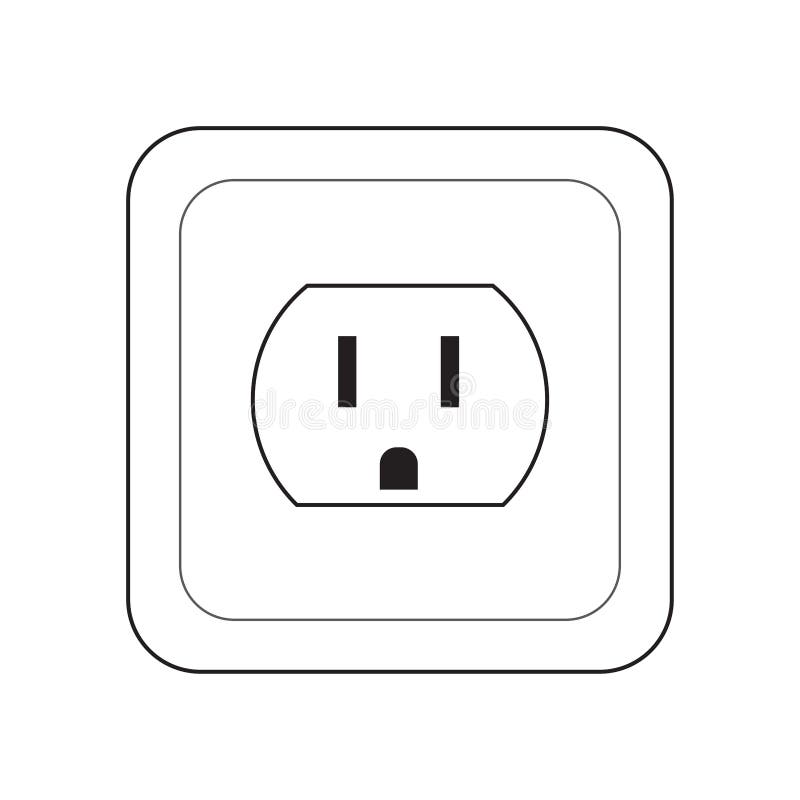 USA Ac Power Sockets Icon Vector Stock Vector - Illustration of vector ...