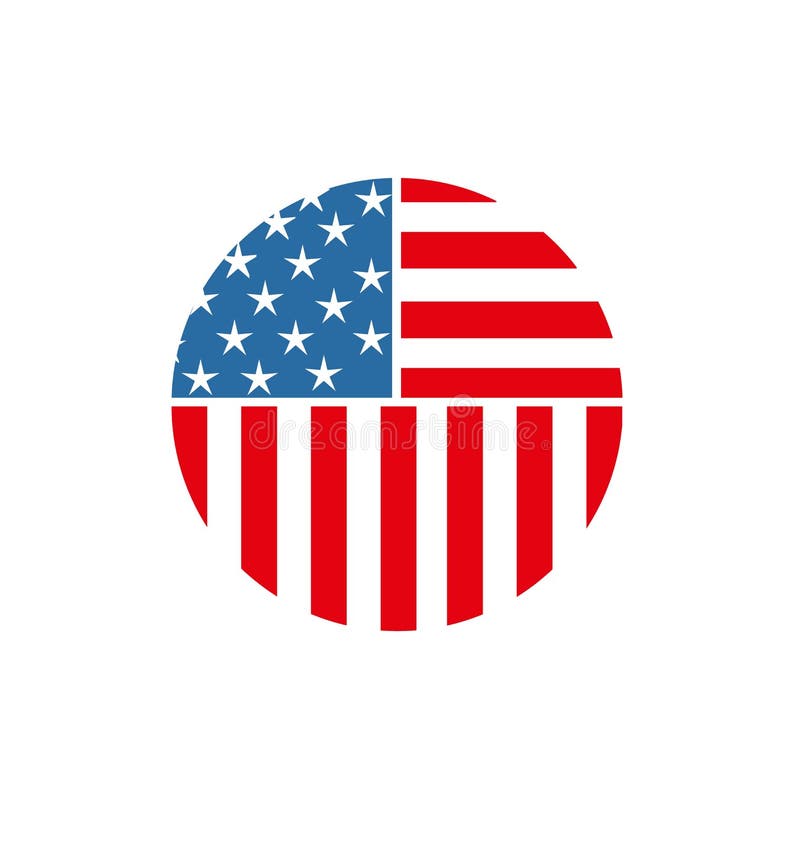 USA American Circle Vector Pin Icon Stock Vector - Illustration of ... USA American Circle Vector Pin Icon Stock Vector - Illustration of ...