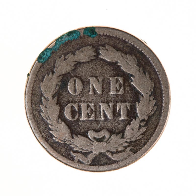 1859 USA American One Cent Coin Stock Image - Image of coins, vintage ...