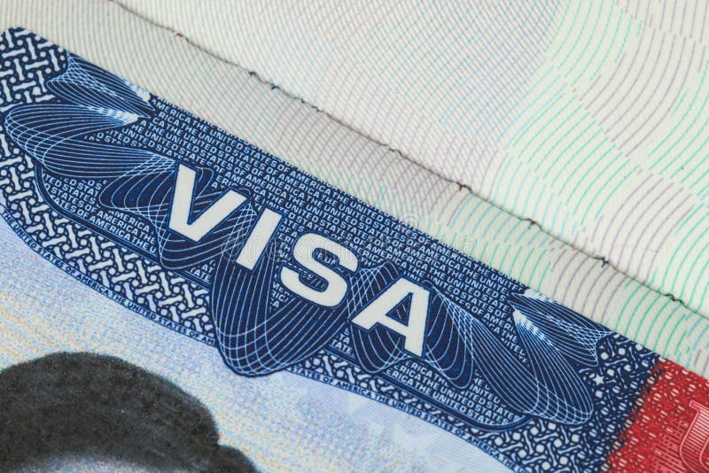 USA Visa in a Passport Background Stock Photo - Image of business, pass ...