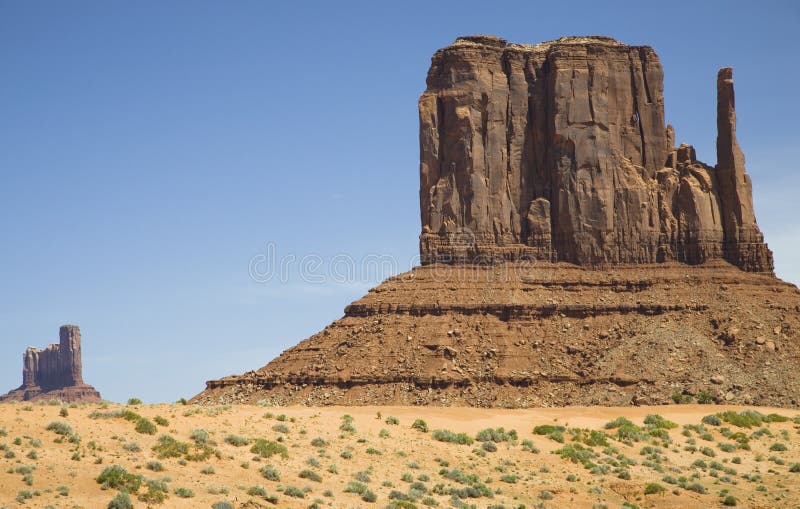 USA Arizona Mitten Butte at Monument Valley Stock Image - Image of ...