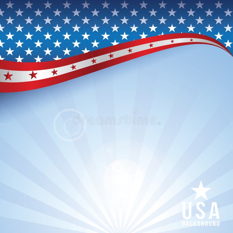 Usa Background. Vector Illustration Decorative Background Design Stock ...