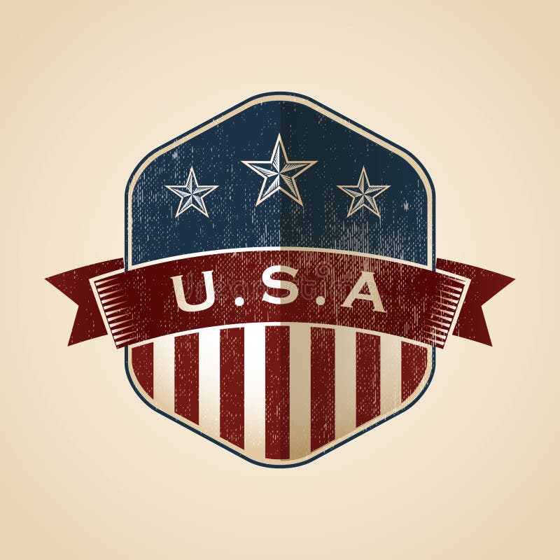 Usa Badge. Vector Illustration Decorative Design Stock Vector ...