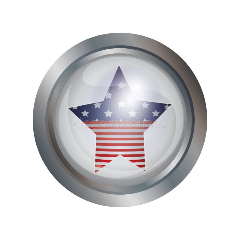 Usa button icon stock vector. Illustration of freedom - 79368701