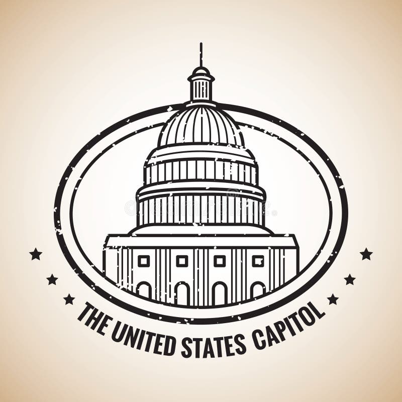 Usa Capitol Label. Vector Illustration Decorative Design Stock Vector ...