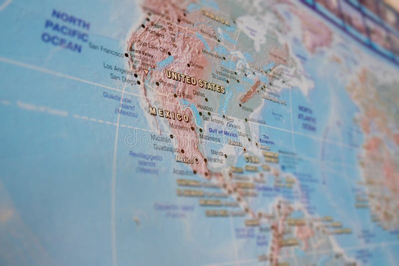 Usa Close Up on Map, America Country Stock Photo - Image of holiday ...