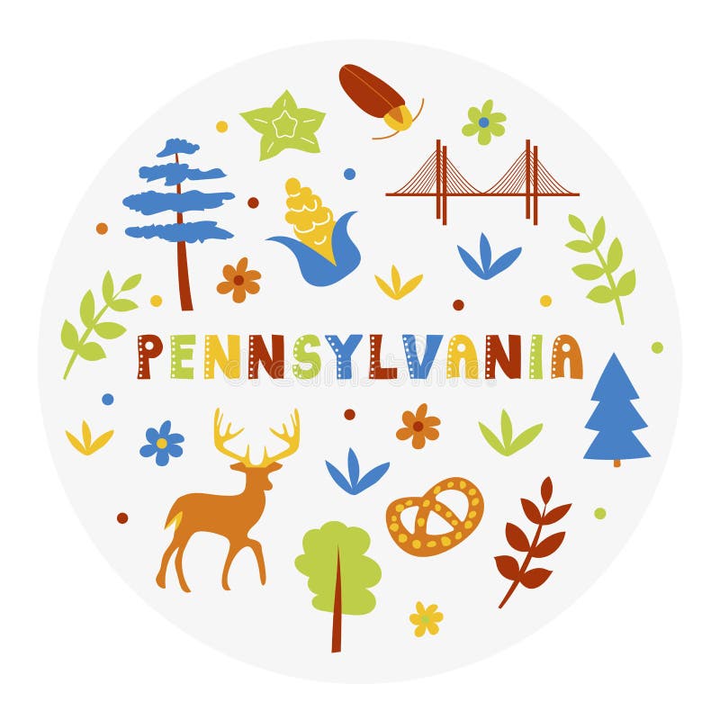 Pennsylvania Symbols Stock Illustrations – 74 Pennsylvania Symbols ...
