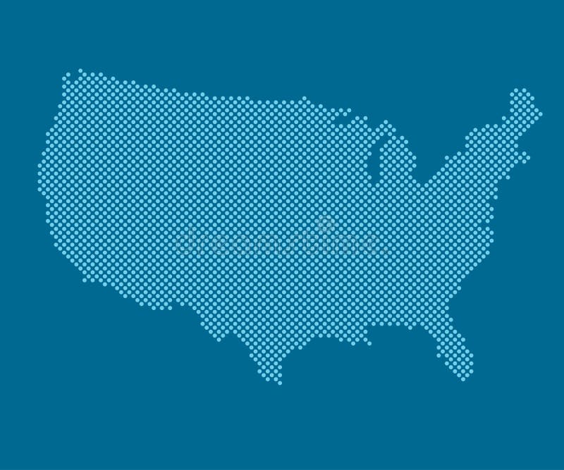 USA Country Map America with Creative Dots Vector Stock Vector ...