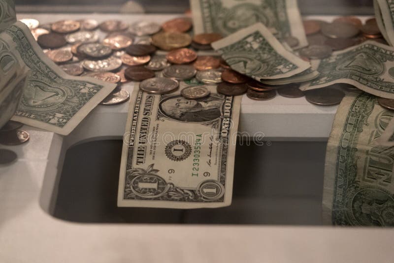 Usa Dollars Inside Donation Box Stock Image - Image of america, concept ...