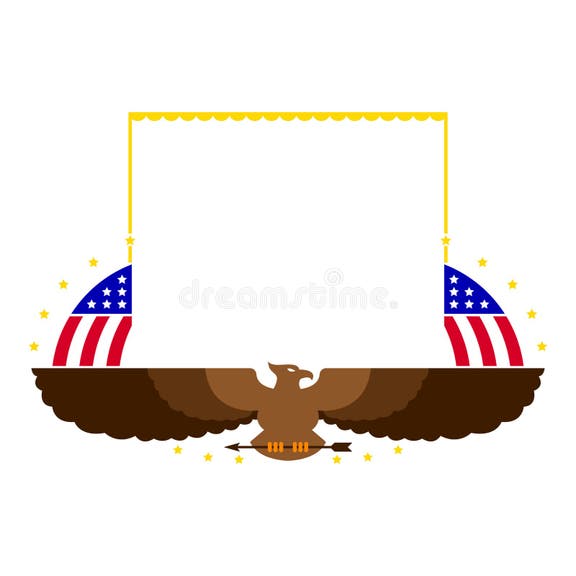 Usa eagle frame template stock vector. Illustration of eagle - 258856165