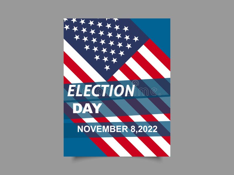 USA Election Day Poster. Brochure A4 Stock Illustration - Illustration ...