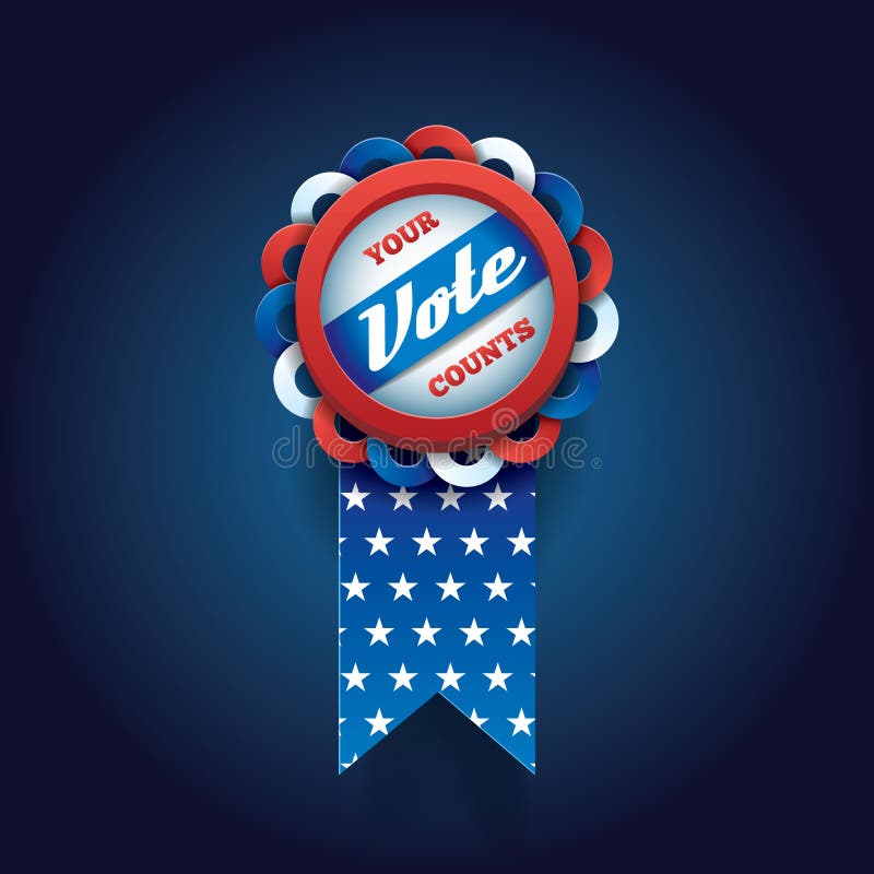USA Election Label. Vector Illustration Decorative Design Stock Vector ...