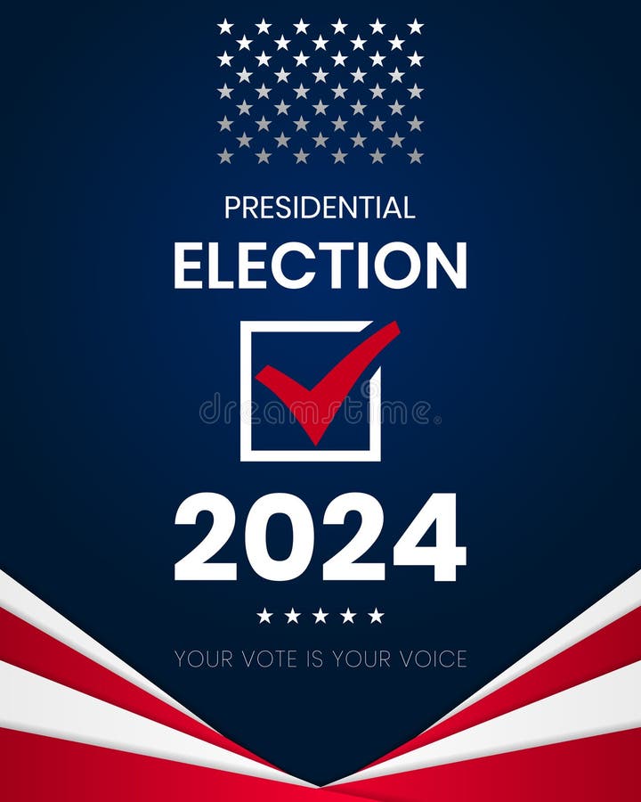 USA 2024 Presidential Election Background with American Flag Colors ...